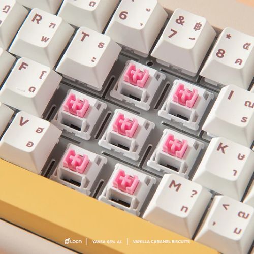 คีย์บอร์ด Loga Yaksa 65AL : Vanilla Caramel Biscuits Wireless Mechanical Keyboard (EN/TH)